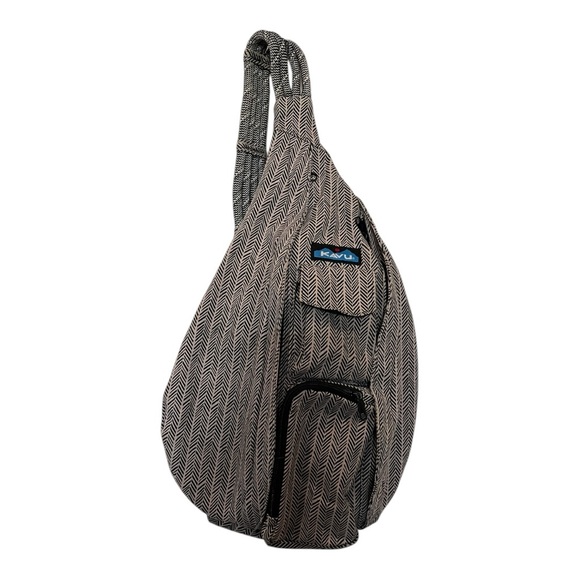 Kavu | Bags | Kavu Cotton Rope Geometric Aztec Black And Gray Sling Bag ...